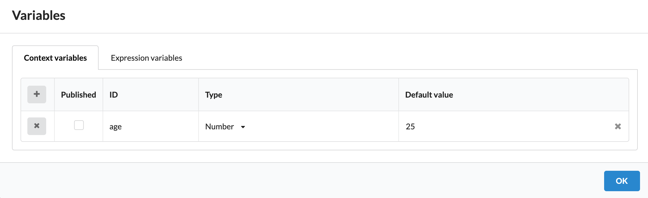 Working With Variables - Dialob Composer