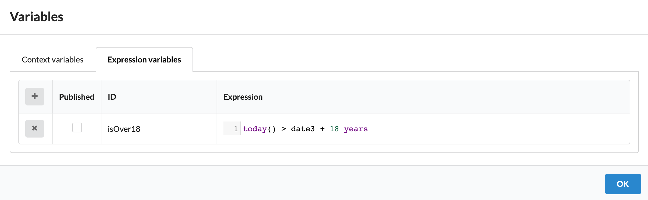 Time and Date Keywords and Functions - Dialob Composer