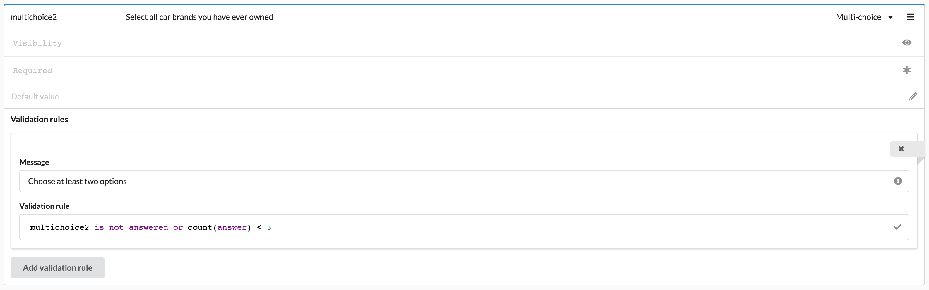 Working with Types and Structures - Dialob Composer