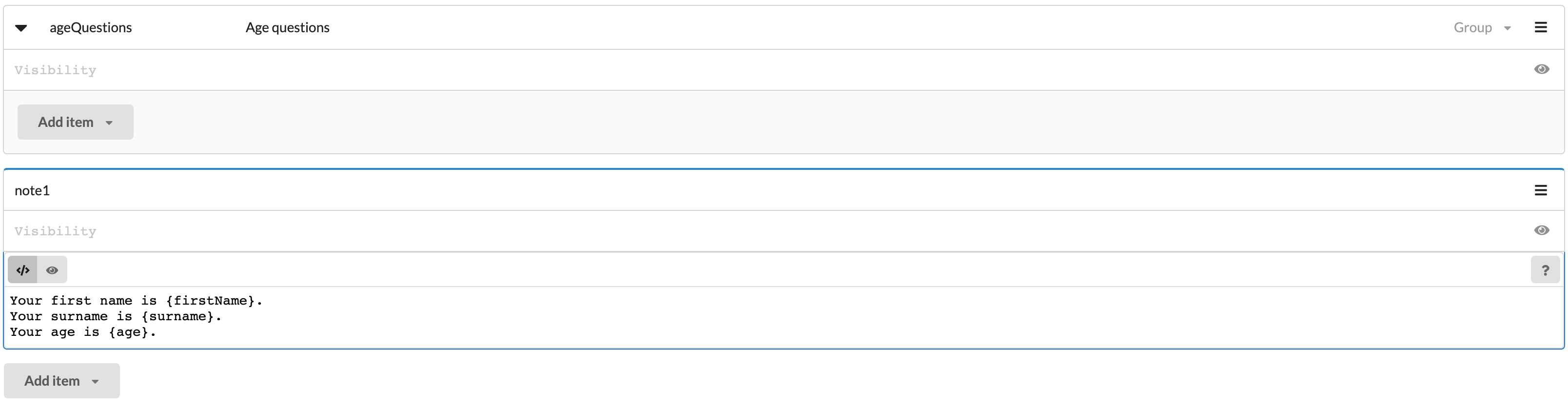 Working With Variables - Dialob Composer